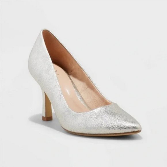 a new day | Shoes | Womens Slipon Jen Pumps Silver Metallic A New Day ...